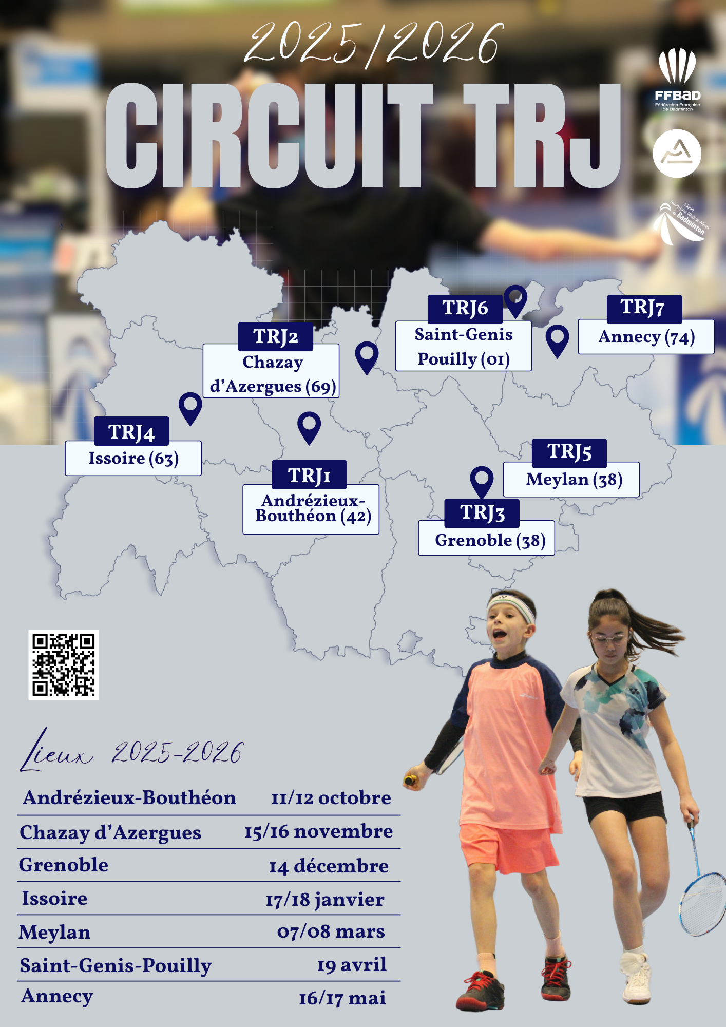 TRJ 1 AURA 2025/2026 - Andrézieux-Bouthéon | CUC Badminton